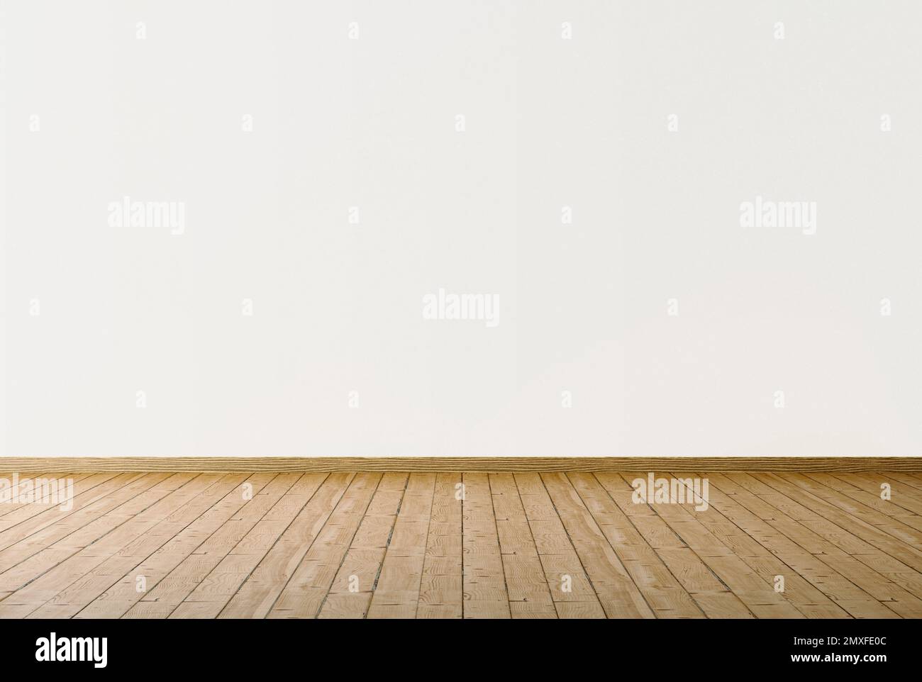Wooden floor with painted white wall. Empty room background Stock Photo ...