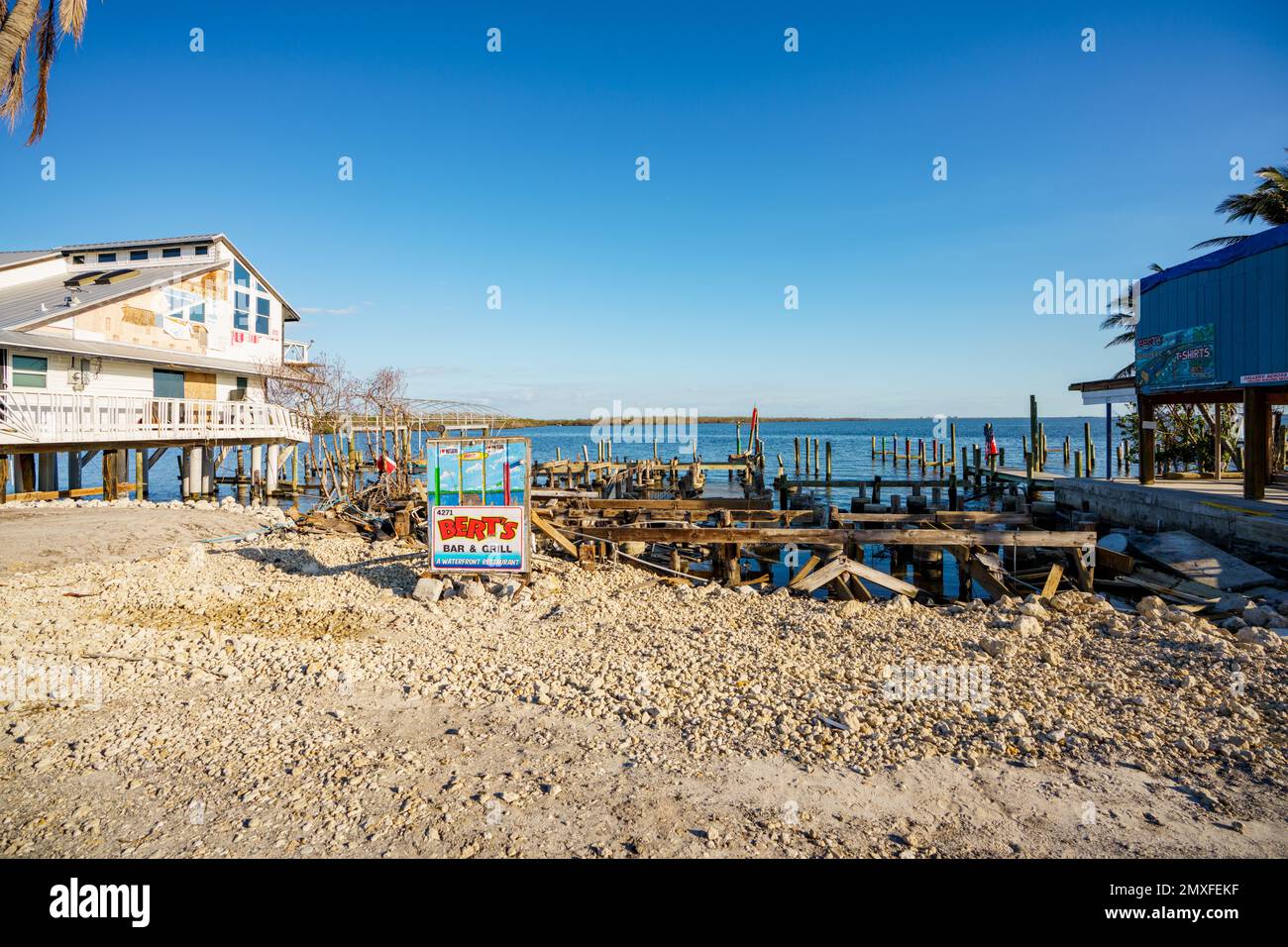 Matlacha, FL, USA - January 30, 2023: Photo of Matlacha aftermath ...