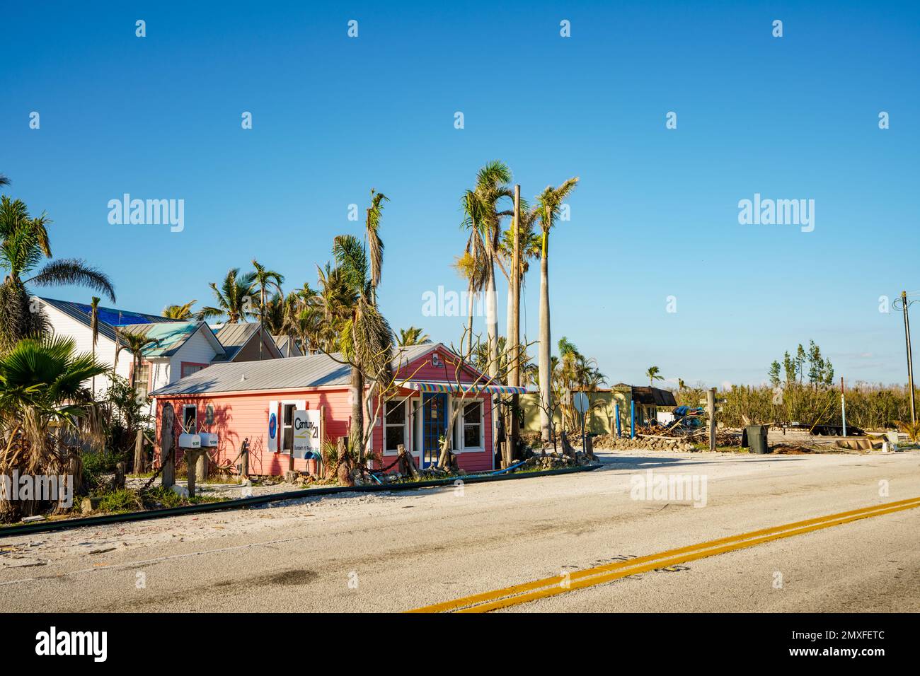 Matlacha, FL, USA - January 30, 2023: Photo of Matlacha aftermath ...