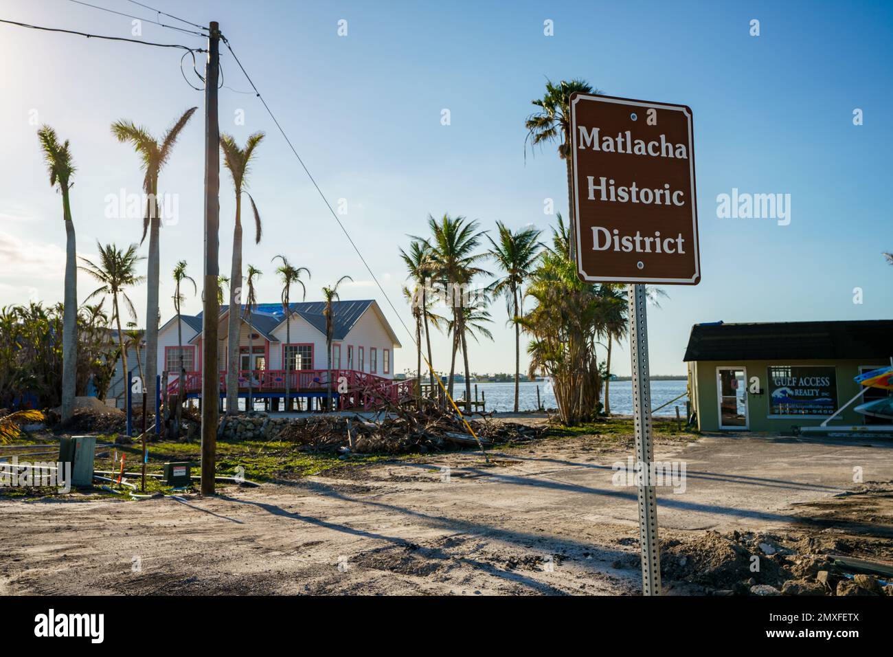 Matlacha, FL, USA - January 30, 2023: Photo of Matlacha aftermath ...