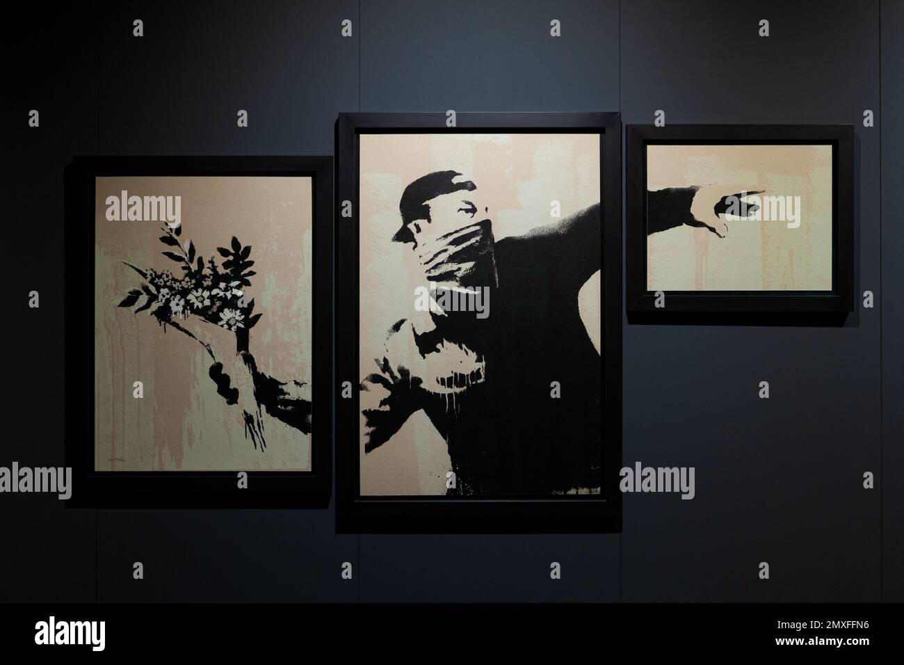 Banksy flower art hi-res stock photography and images - Alamy