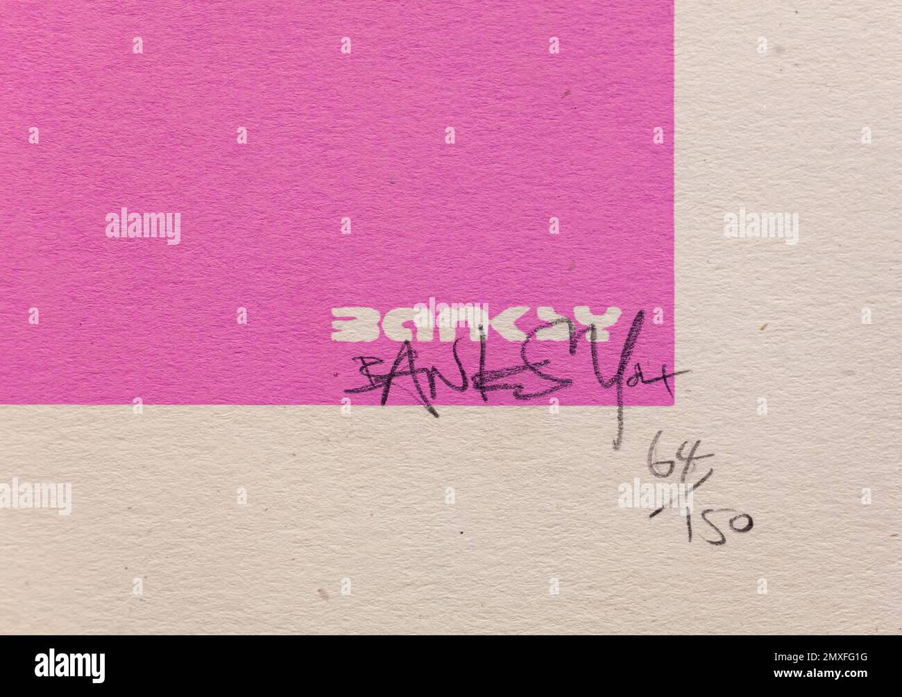 Trieste, Italy - January 21, 2023: Close-up of the signature of artist ...