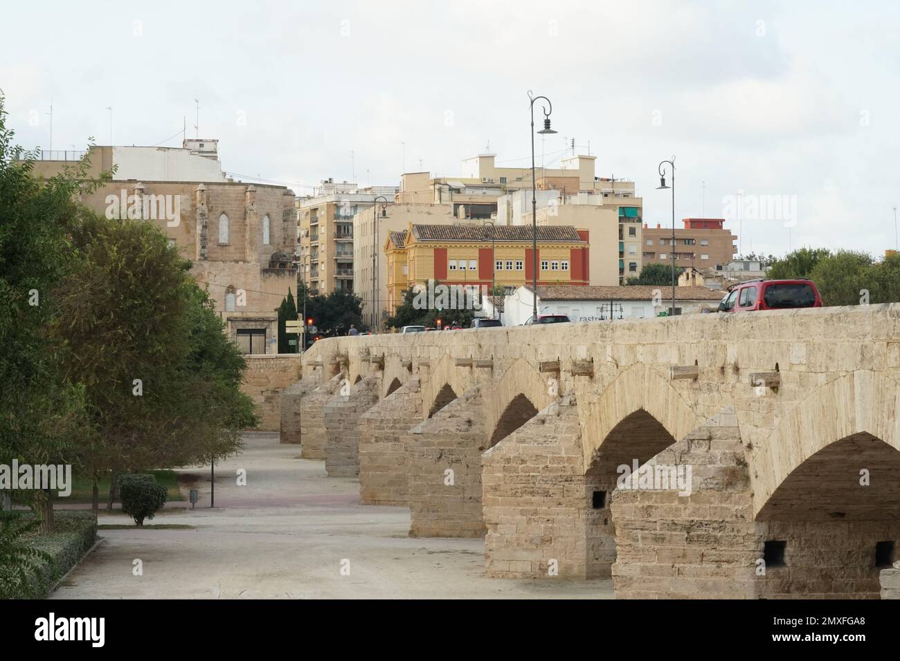 View on Puente del Real, in english language Royal Bridge which dates ...