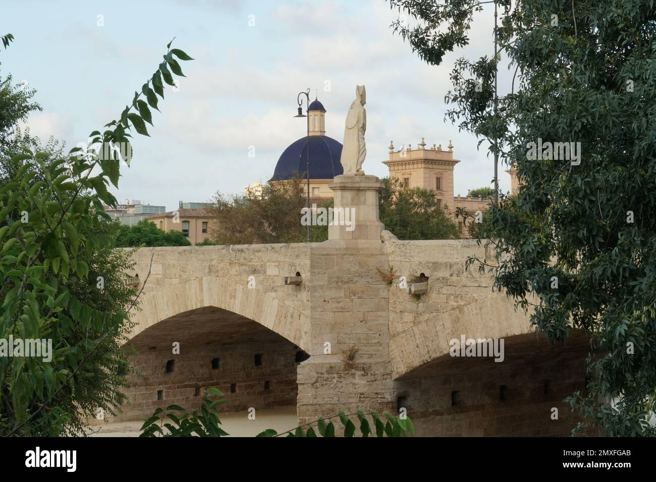 View on ancient Puente del Real, in english language Royal Bridge which ...