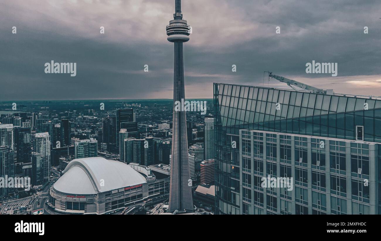 Toronto drone shot hi-res stock photography and images - Alamy