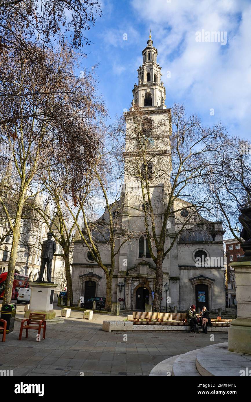 St Clement Danes Church, Sir Christopher Wren-designed CofE church, on ...