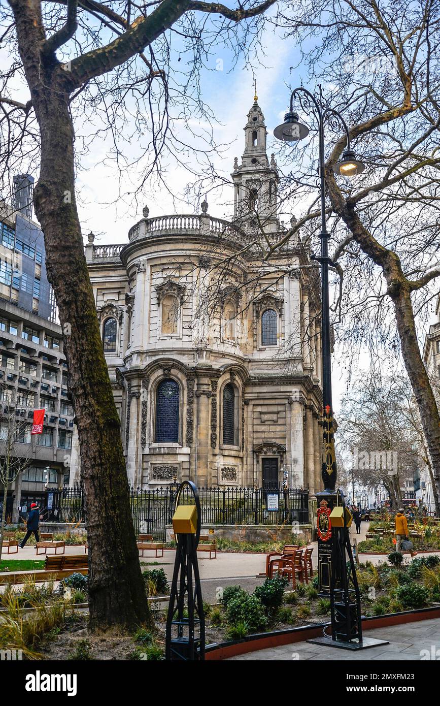 St Mary Le Strand Church, Georgian place of worship, designed by James ...