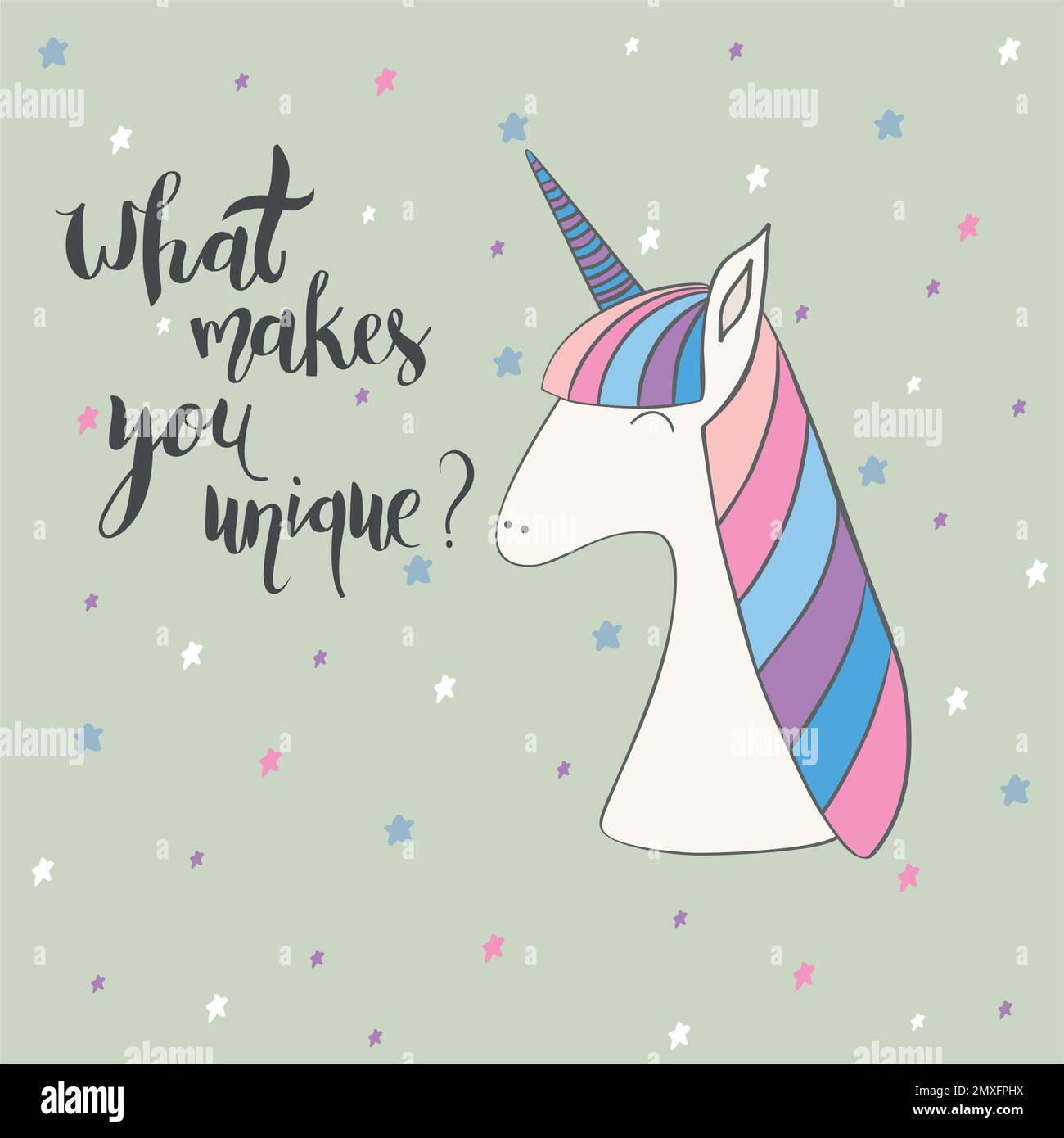 Magic cute unicorn Stock Vector Image & Art - Alamy