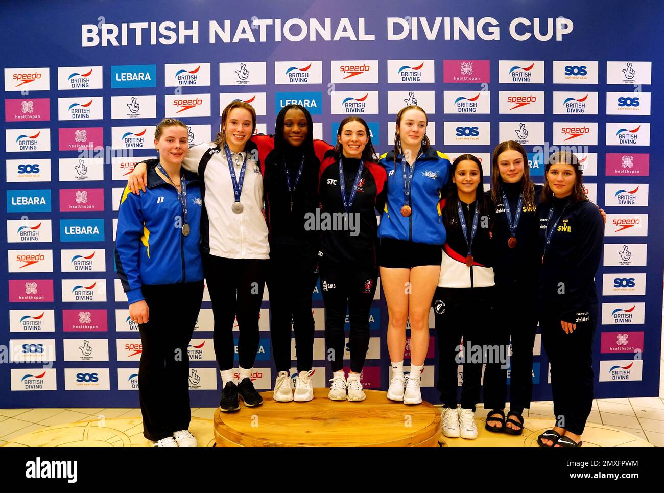Scarlett Mew Jensen and Desharne Bent-Ashmeil (centre and centre left ...