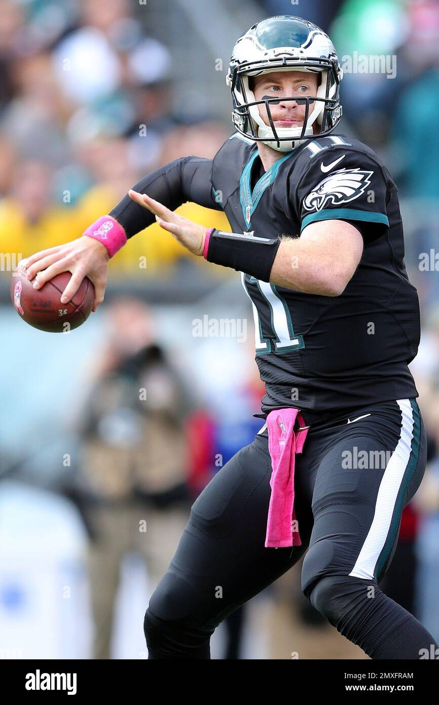 Philadelphia Eagles quarterback Carson Wentz (11) in action against the ...