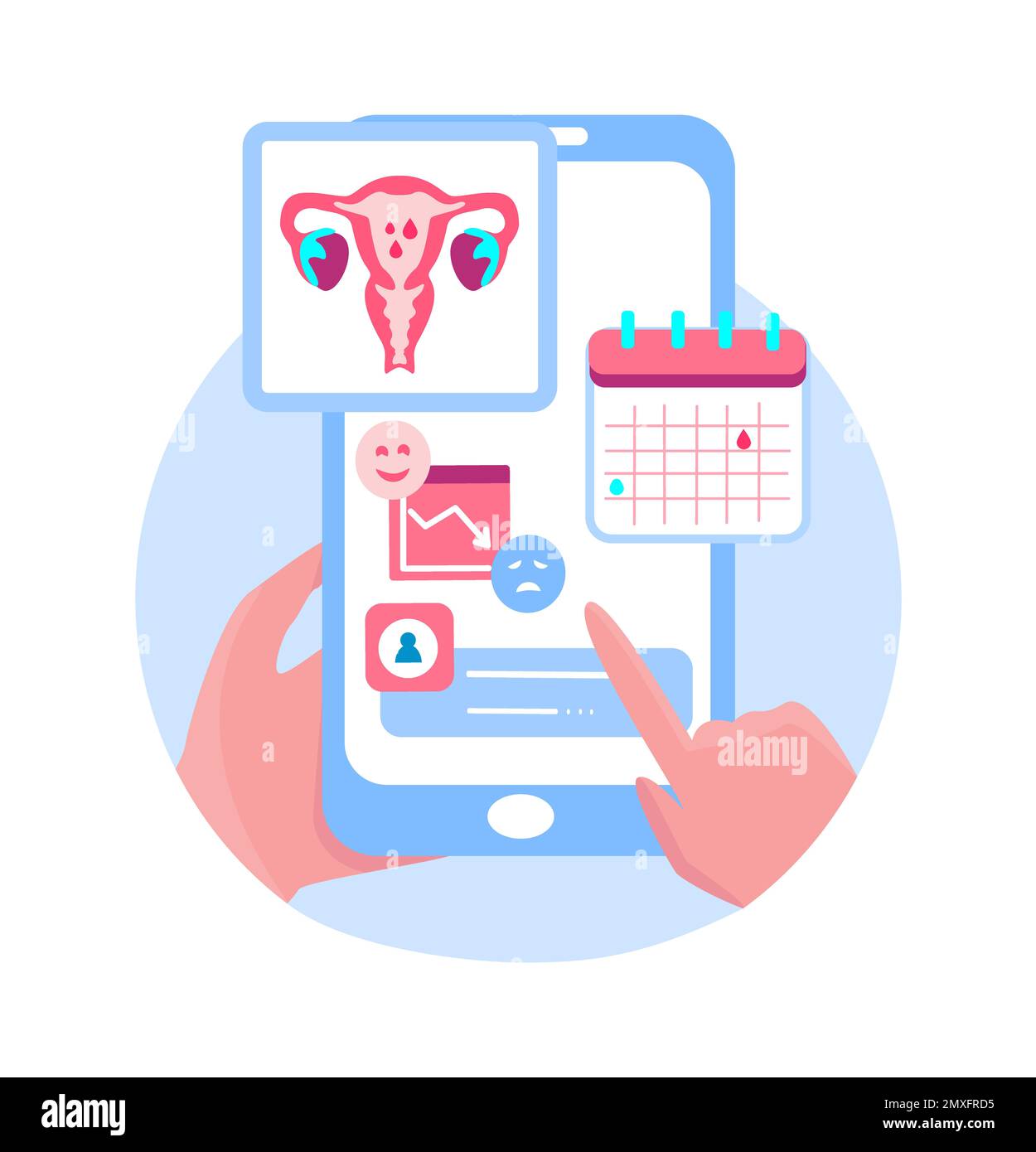 Female Menstruation Mobile Application.Gynecological Women Consultation ...
