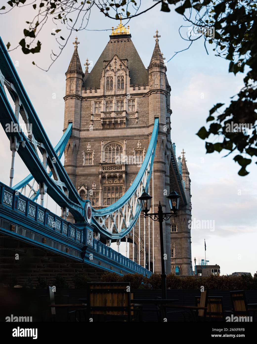 A vertical shot of the Tower Bridge during a daytime Stock Photo - Alamy