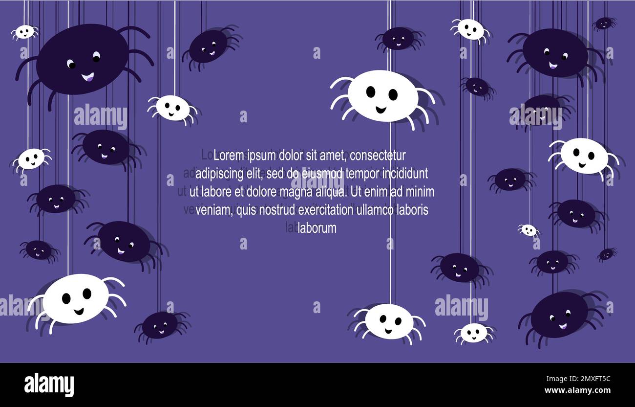 Happy Halloween Banner or Party Invitation Template.Contrast Purple ...
