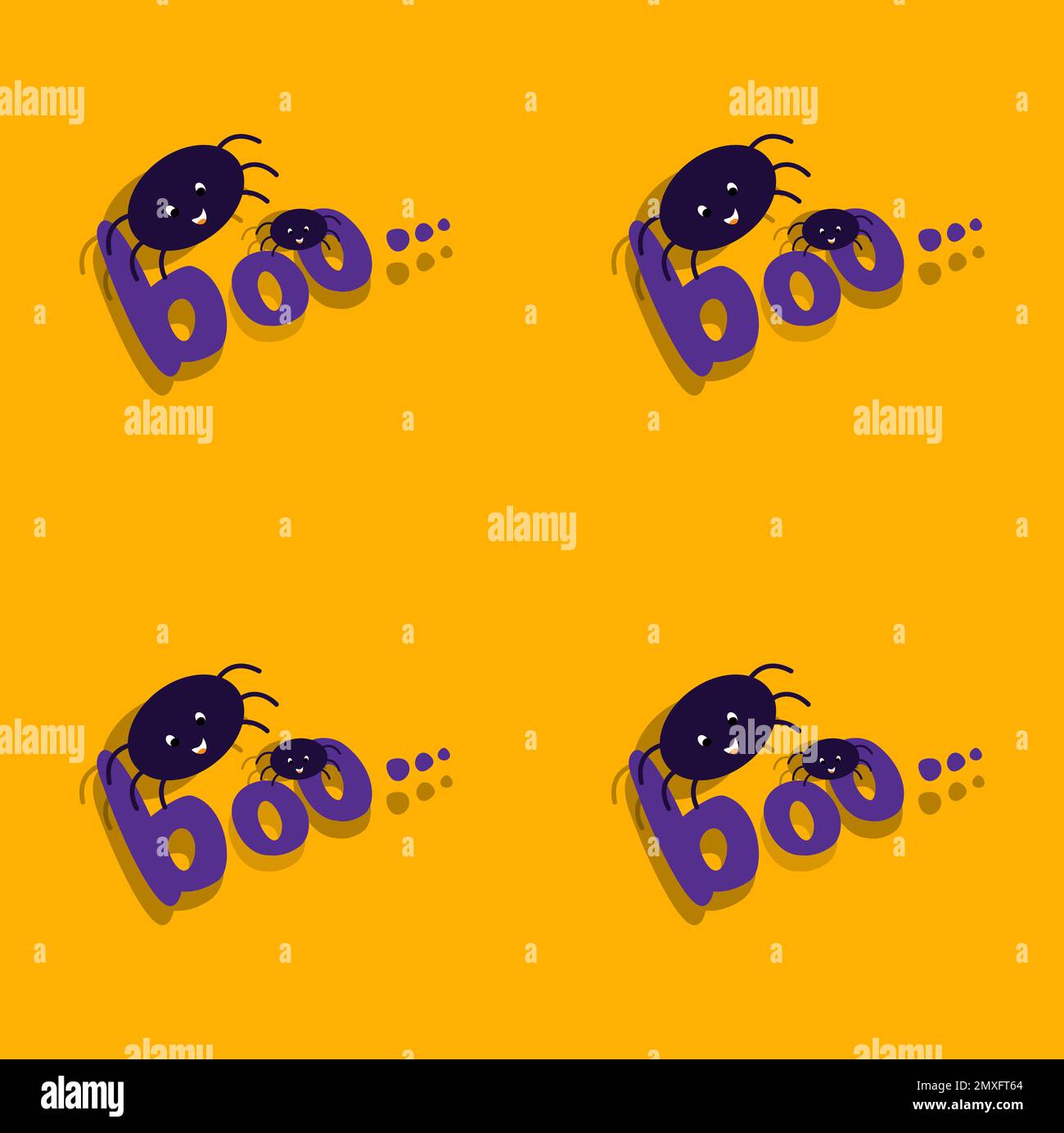 Halloween Festive Seamless Pattern.Endless Orange Bright Background ...