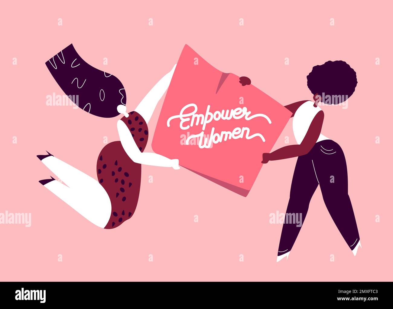 Happy International Woman Day Congratulation.African Different Strong ...