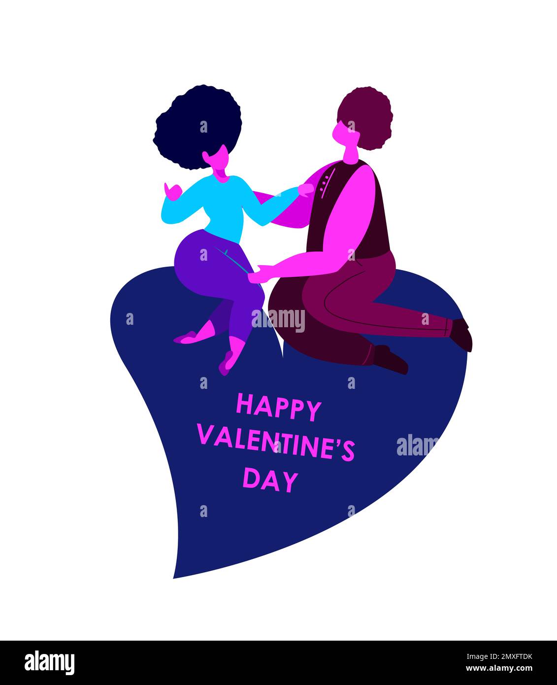 Valentines Day Date.Loving Romantic Couple Sit on Heart.Girfriend ...