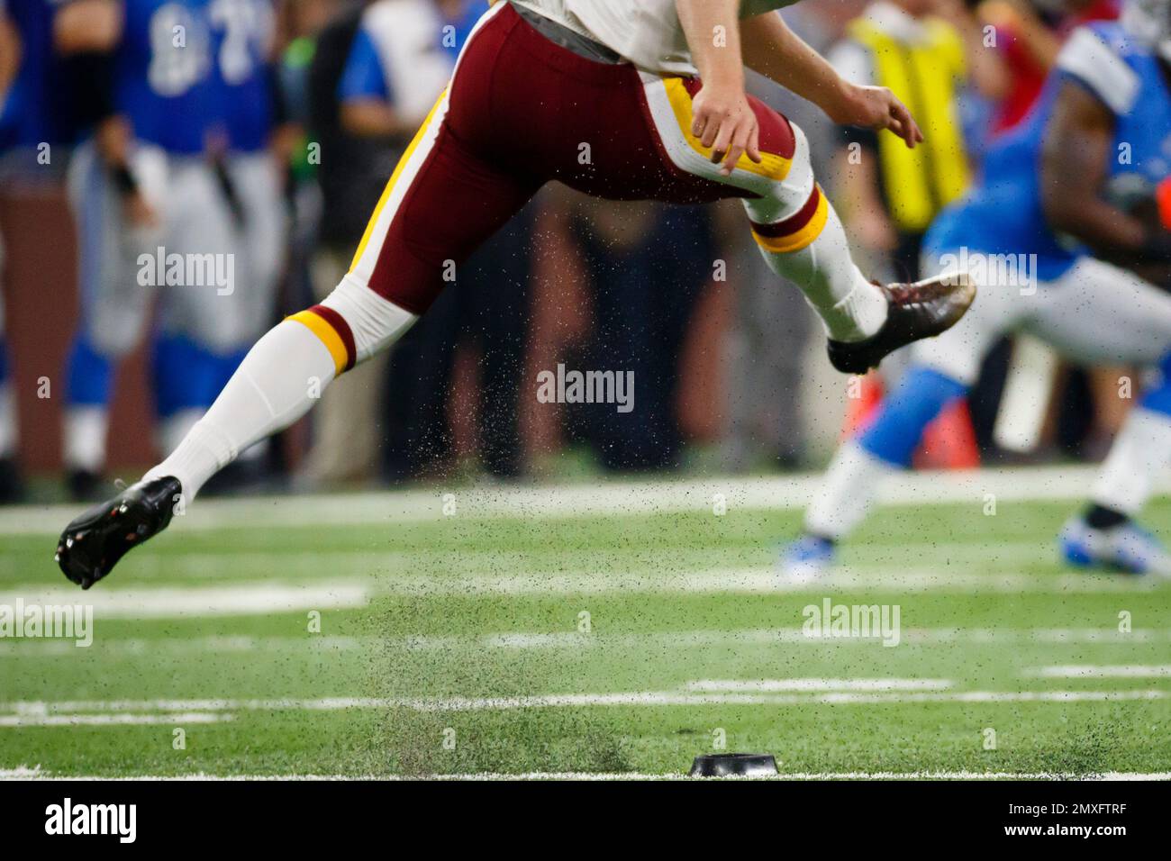 Washington Redskins punter Tress Way (5) kicks offsides against the ...