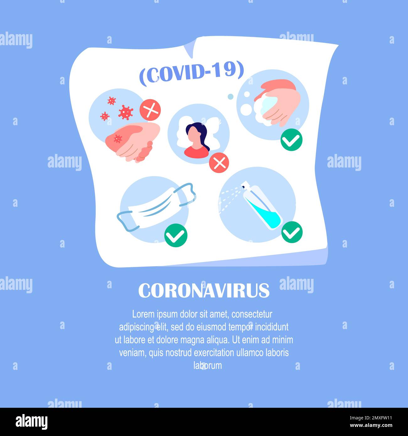 Coronavirus Epidemic Warning Poster.Novel COVID 2019-nCoV,Prevention ...