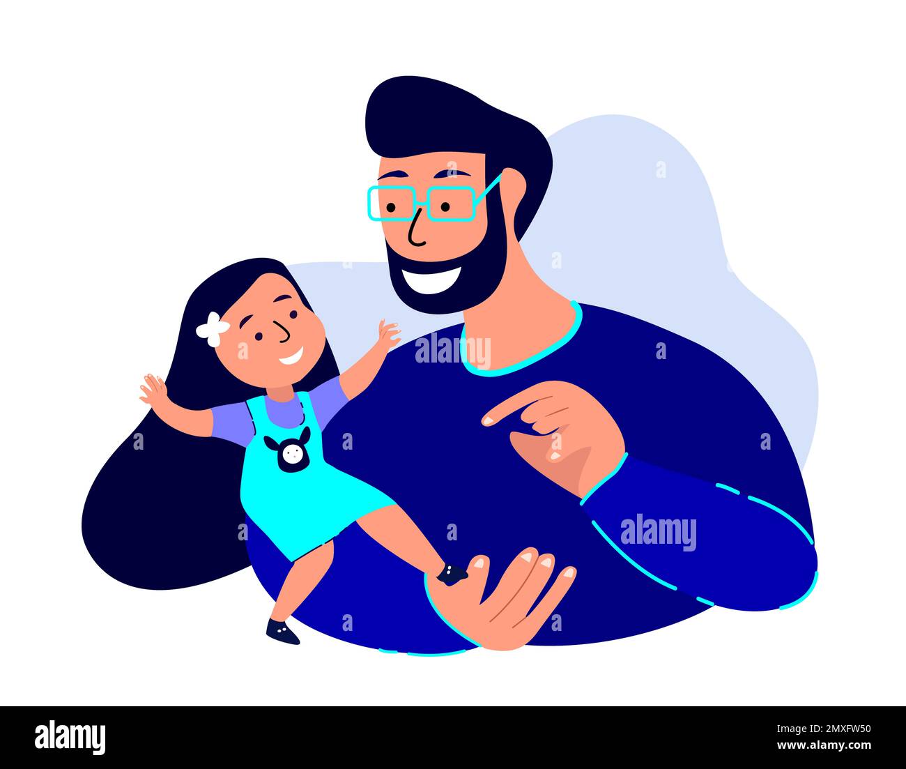 Happy Smiling Father,Daughter Playing.Young Adult Parent.Baby Girl ...