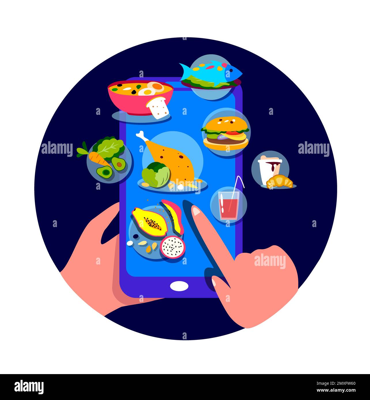 Restaurant menu order online hi-res stock photography and images - Alamy