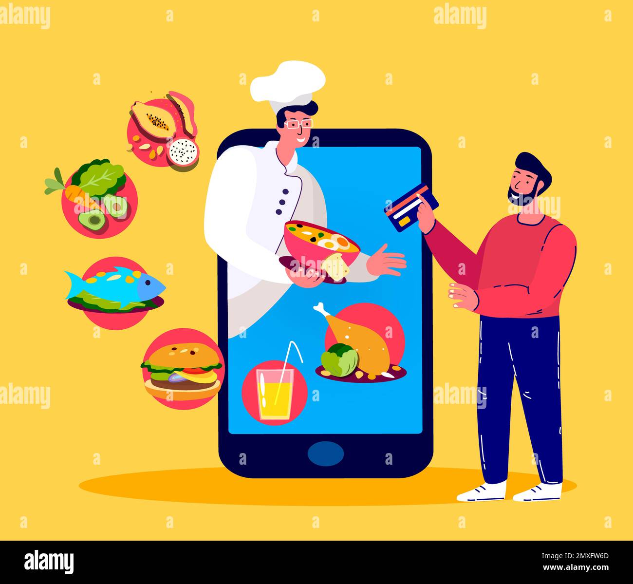 Restaurant menu order internet hi-res stock photography and images - Alamy