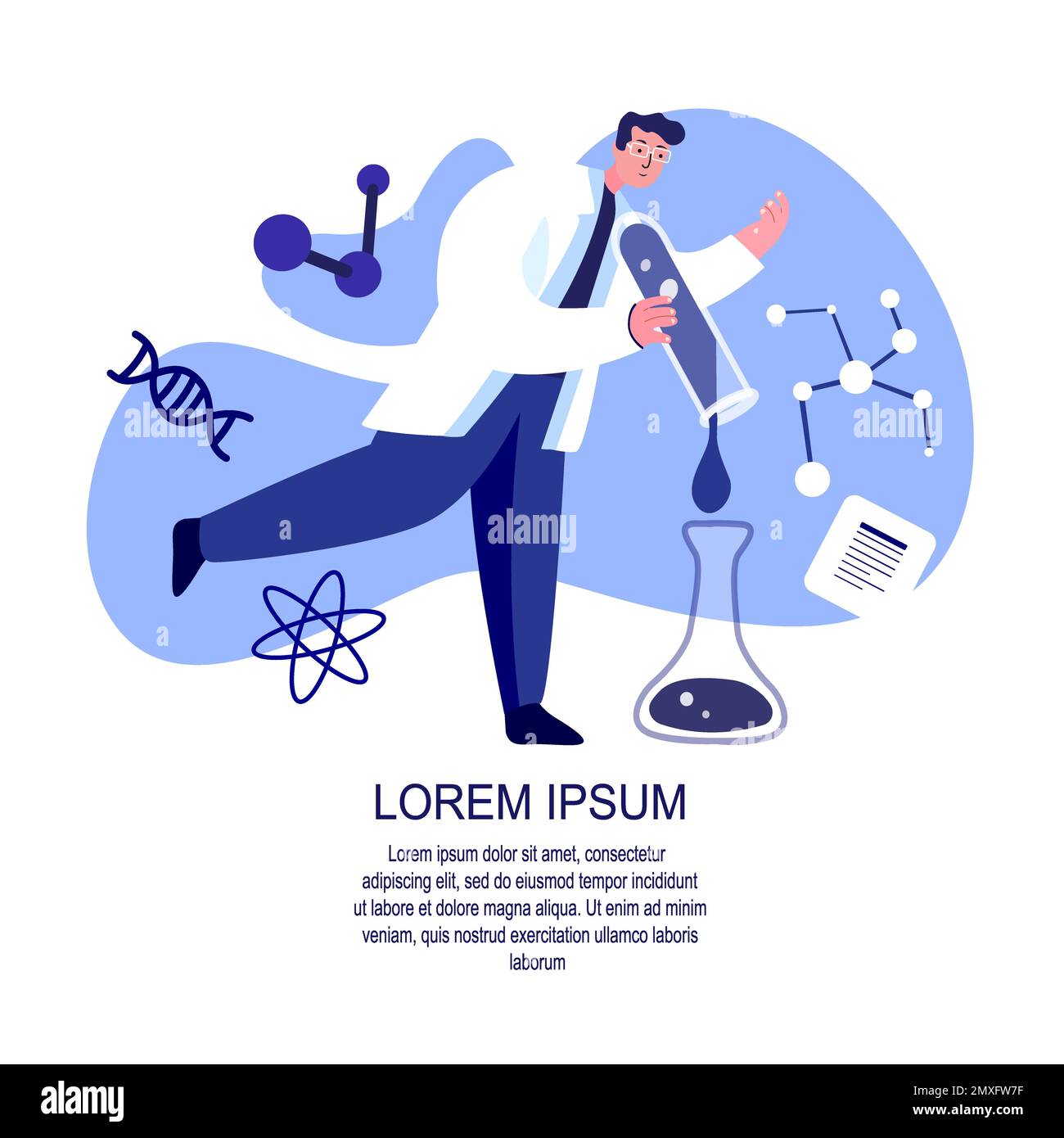 Scientist Virologist Researcher Creating Antiviral Vaccine Infusion ...