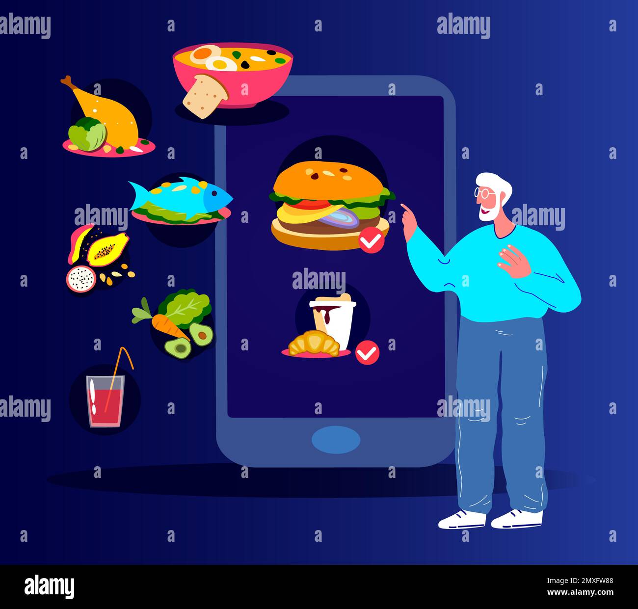 Menu restaurant online hi-res stock photography and images - Alamy