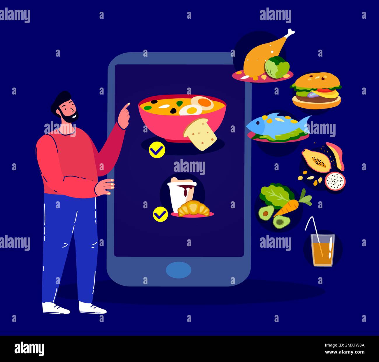 Restaurant menu order internet hi-res stock photography and images - Alamy