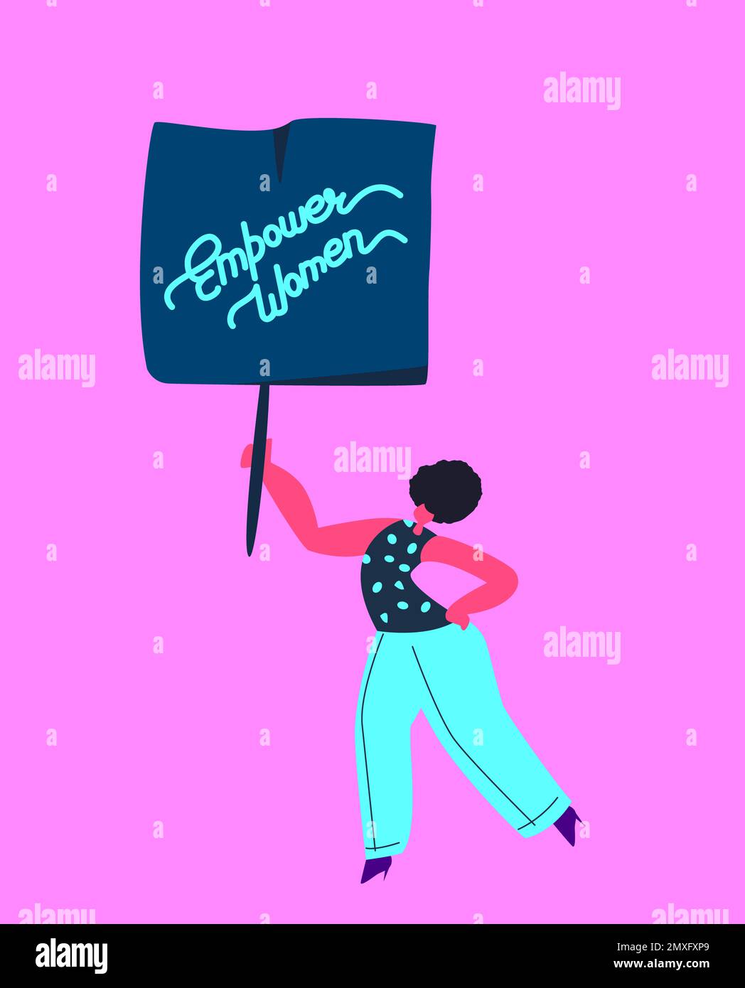 Happy International Woman Day Congratulation.African Beautiful Strong ...