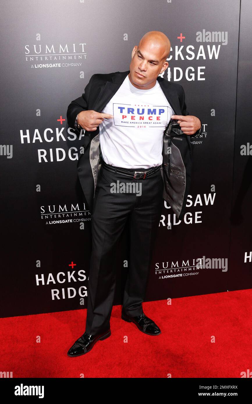 Fighter Tito Ortiz arrives at the LA Special Screening of "Hacksaw ...