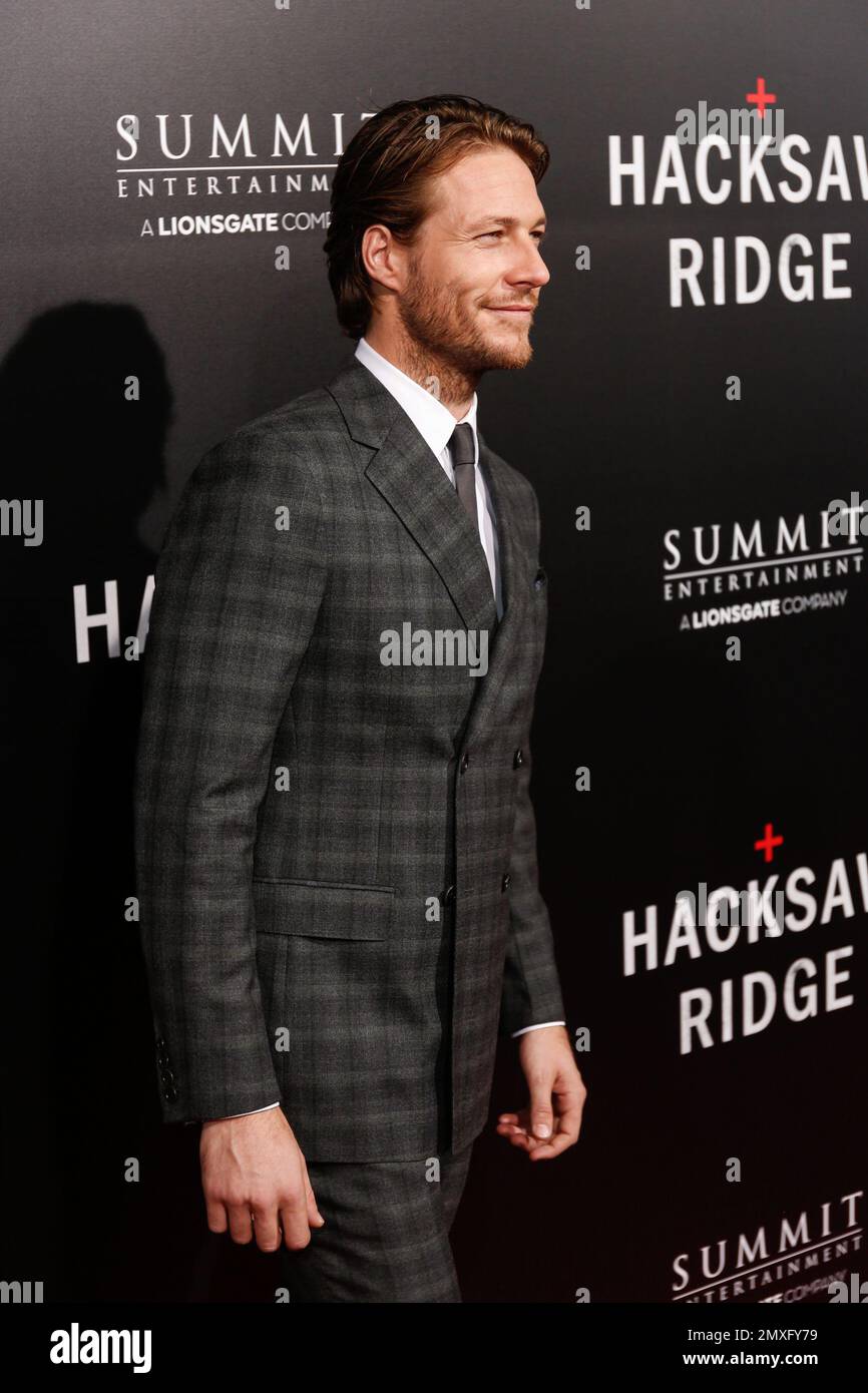 Luke Bracey arrives at the LA Special Screening of "Hacksaw Ridge" at ...