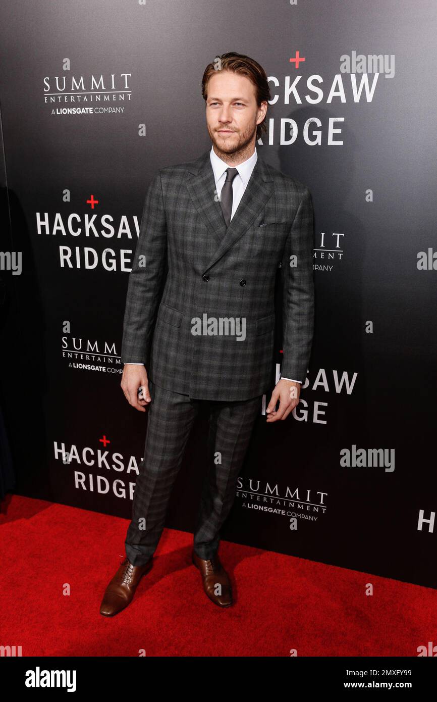 Luke Bracey arrives at the LA Special Screening of "Hacksaw Ridge" at ...