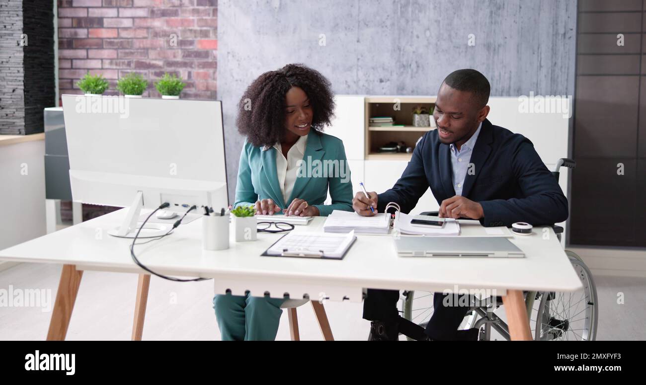 Accountant Business Advisory In Office. Man And Woman Stock Photo - Alamy