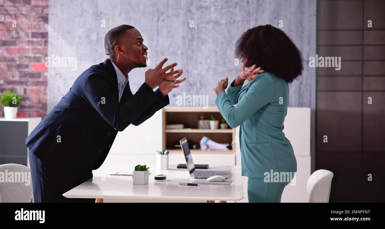 Angry Business People Shouting At Each Other Stock Photo - Alamy