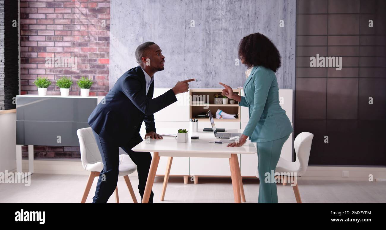 Angry Business People Shouting At Each Other Stock Photo - Alamy