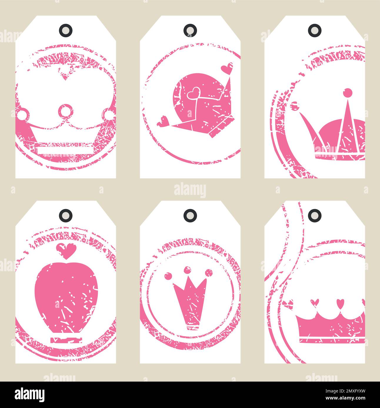 tags with crowns Stock Vector Image & Art - Alamy