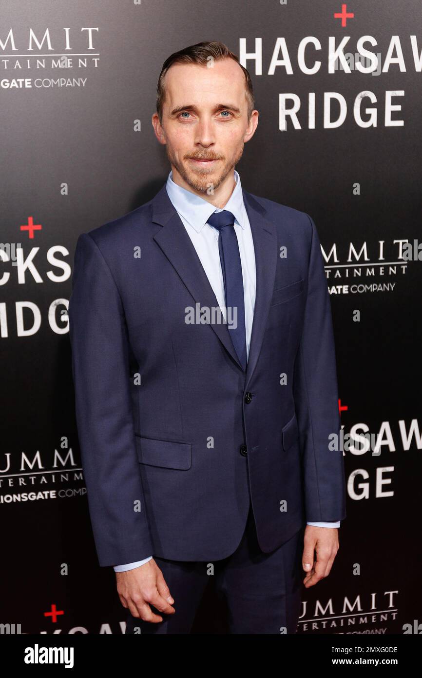 Benedict Hardie arrives at the LA Special Screening of "Hacksaw Ridge ...