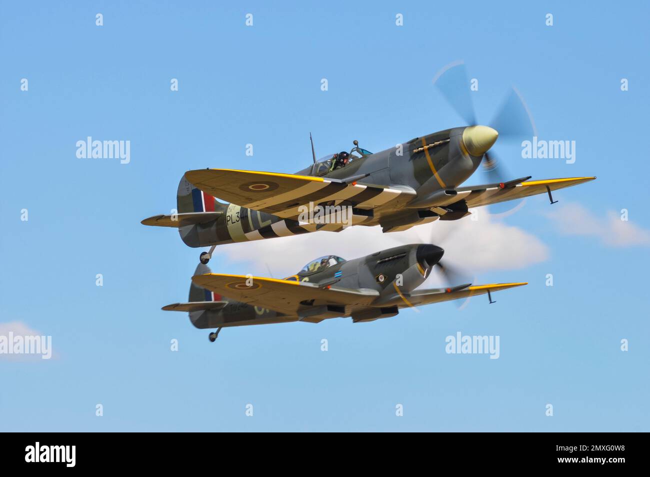 Second World War Vickers Supermarine Spitfire IX fighter plane PL344 (G ...