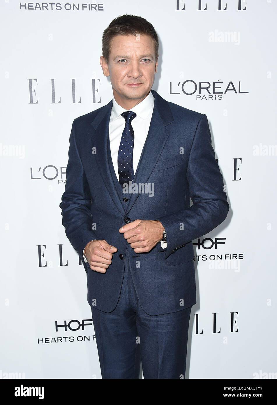 Jeremy Renner arrives at the 23rd annual ELLE Women in Hollywood Awards ...