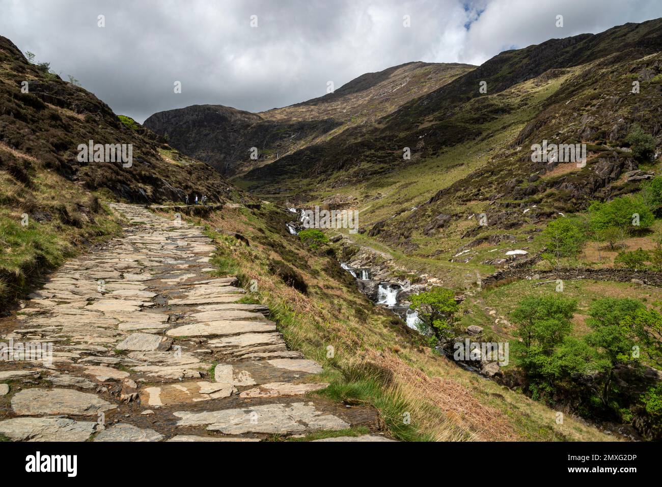 The Watkin Path, a well known route through Cwm Llan to Mount Snowdon ...