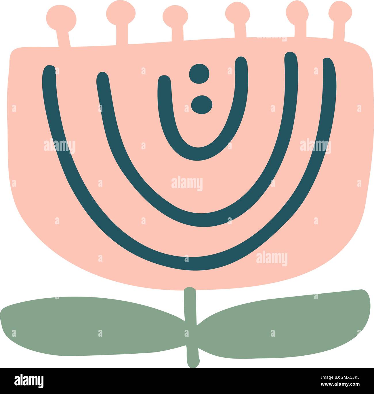 Groovy 70s hippie spring flower print. Positive floral ethno ...