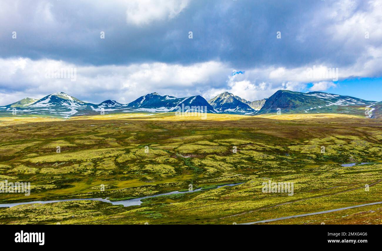 Beautiful mountain and landscape panorama with untouched nature rivers ...