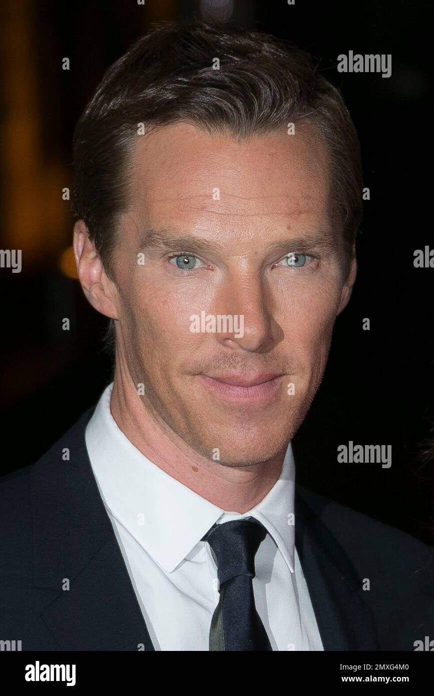 Actor Benedict Cumberbatch poses for photographers upon arrival at the ...