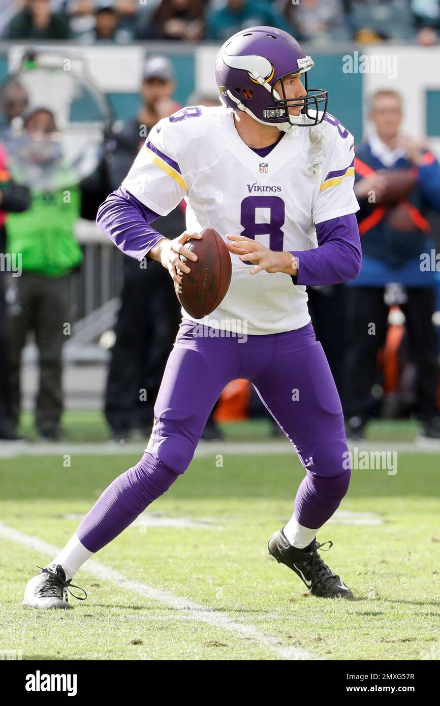 Minnesota Vikings quarterback Sam Bradford (8) in action during the NFL ...