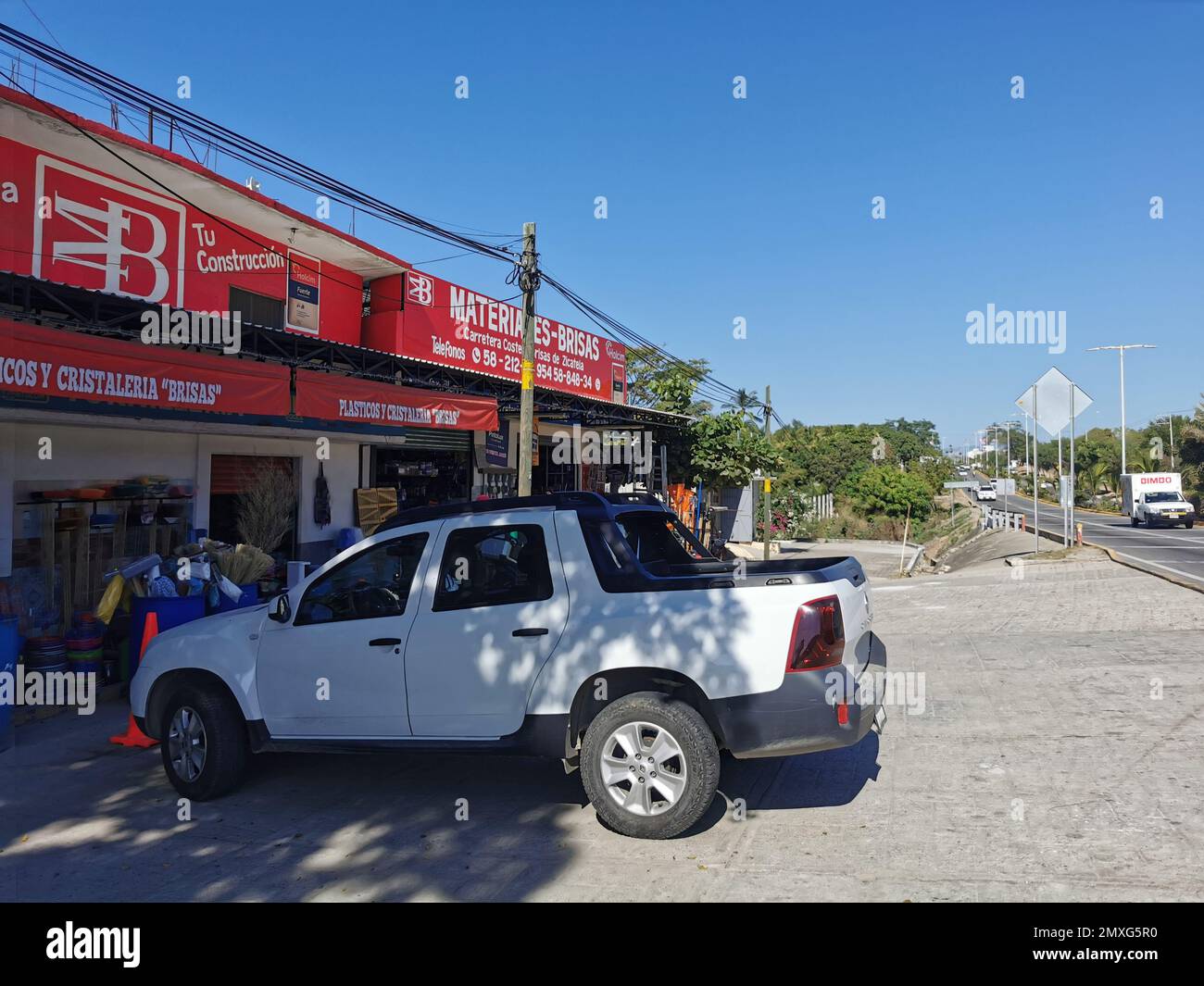 Puerto Escondido Oaxaca Mexico 2022 Various Mexican pickup trucks cars ...