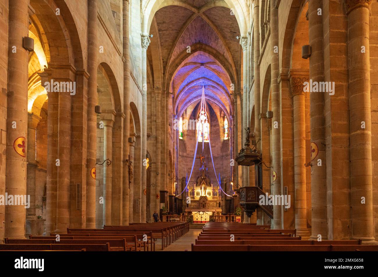 Tranquil french abbey view hi-res stock photography and images - Alamy