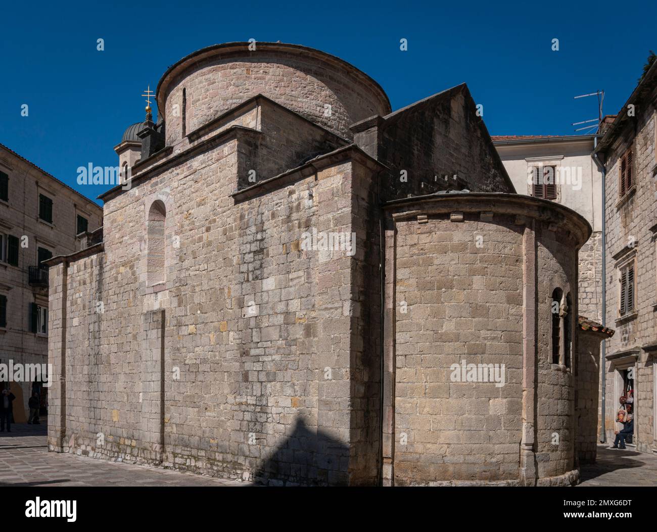 Church of Saint Luke in the town square in Old Town Kotor, Montenegro ...