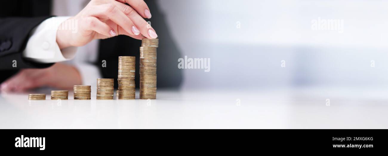 Business Growth Insurance Concept. Investing Money And Tax Increase ...