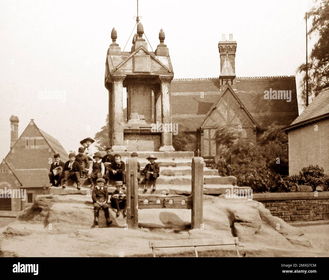 The Stocks, Lymm, Cheshire, early 1900s Stock Photo - Alamy