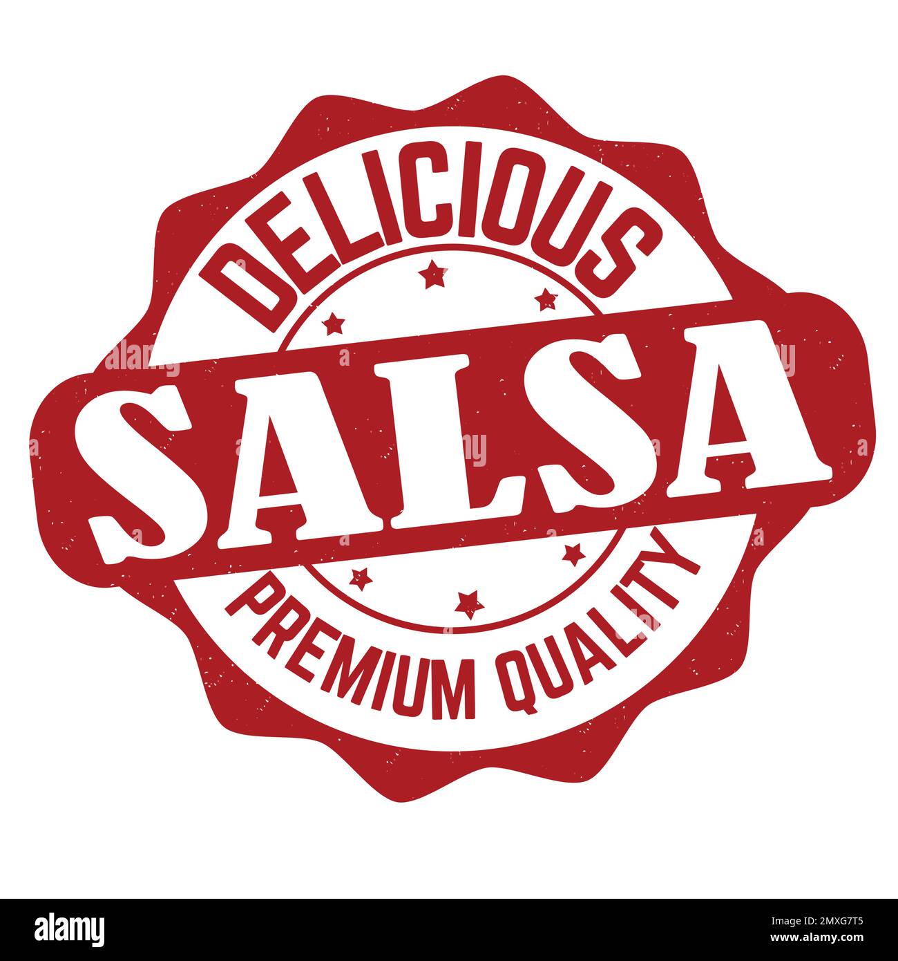Salsa label or stamp on white background, vector illustration Stock ...